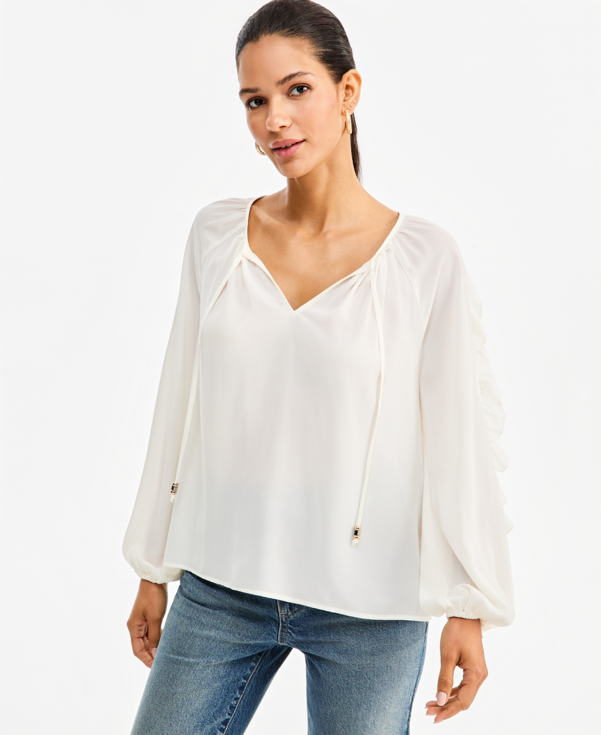 Click here for I.n.c. International Concepts Womens Long-Sleeve V... prices