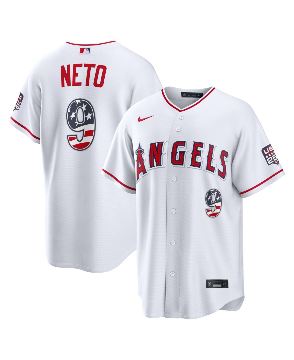 Click here for Nike Mens Zach Neto White Los Angeles Angels Usa 2... prices
