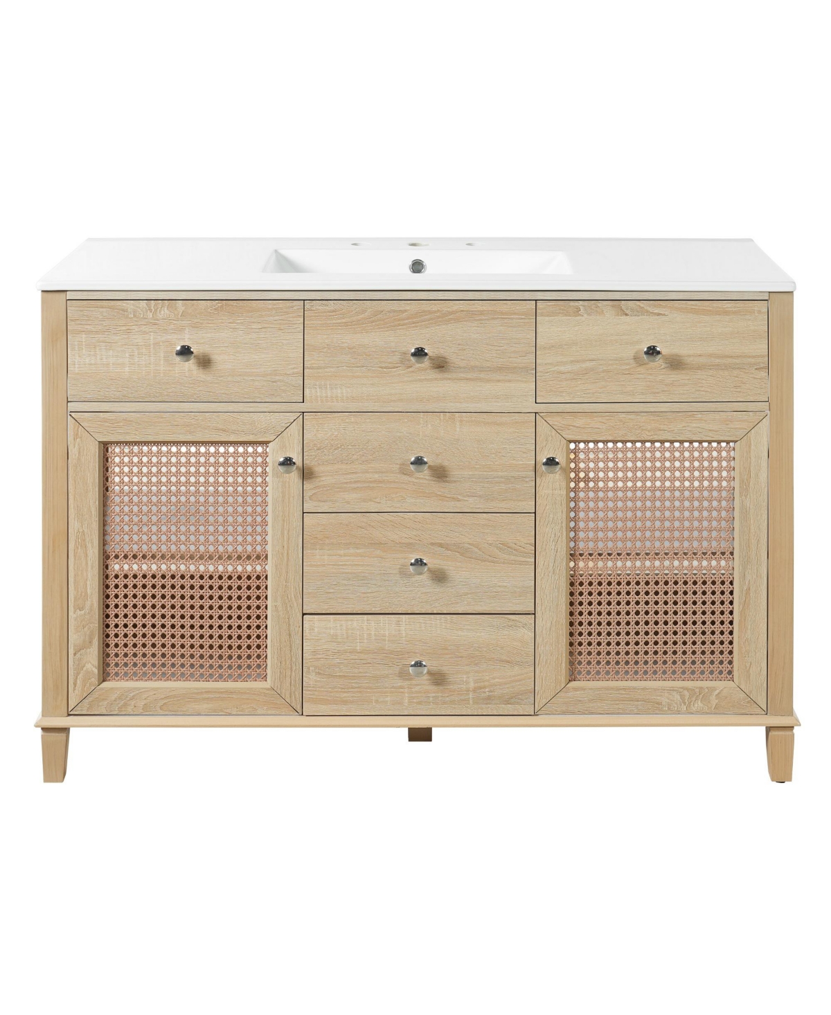 Click here for Phying 48 Inch Natural Rattan Bathroom Vanity Soli... prices