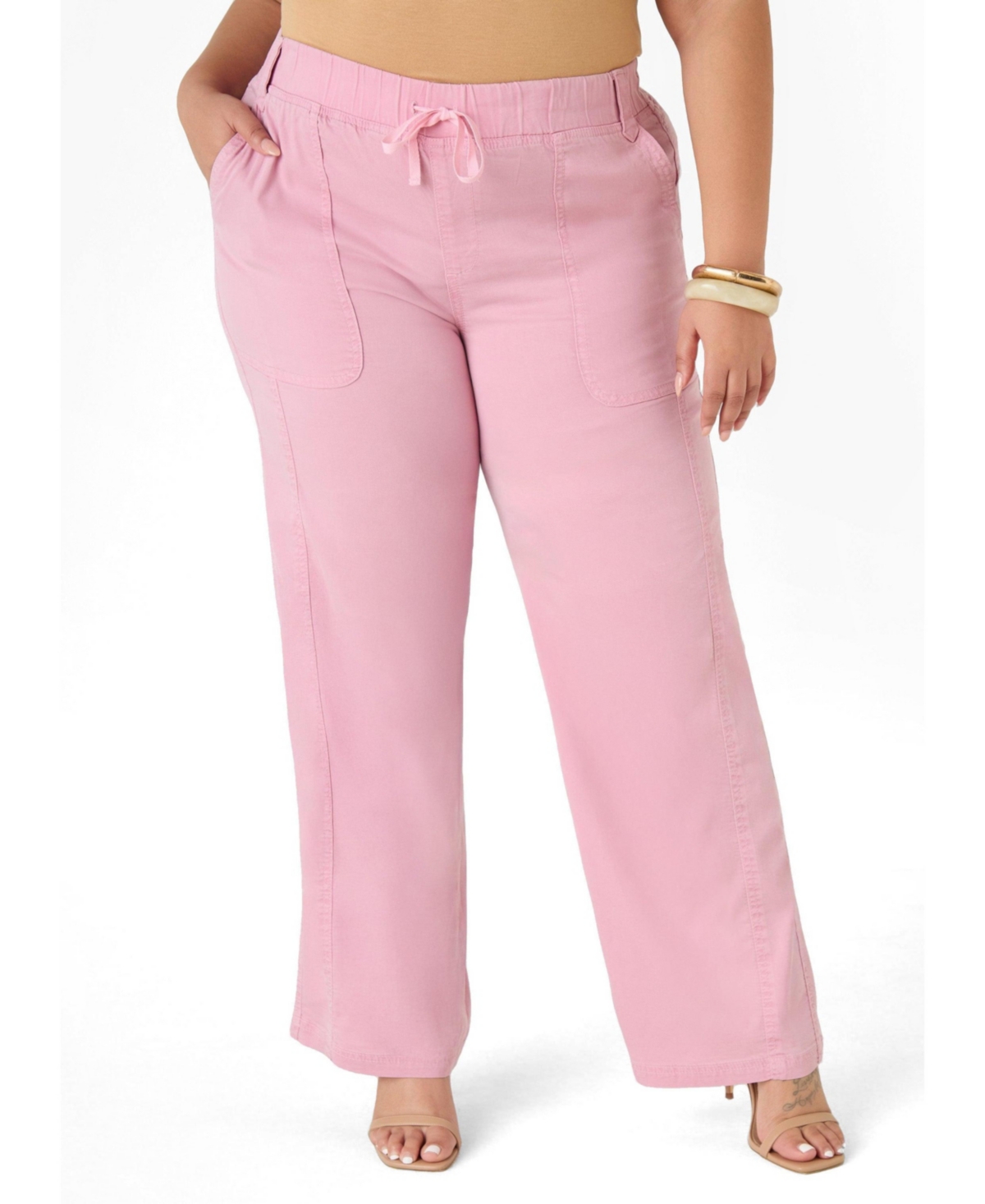 Click here for Ashley Stewart Womens Twill Straight Leg Pants - P... prices