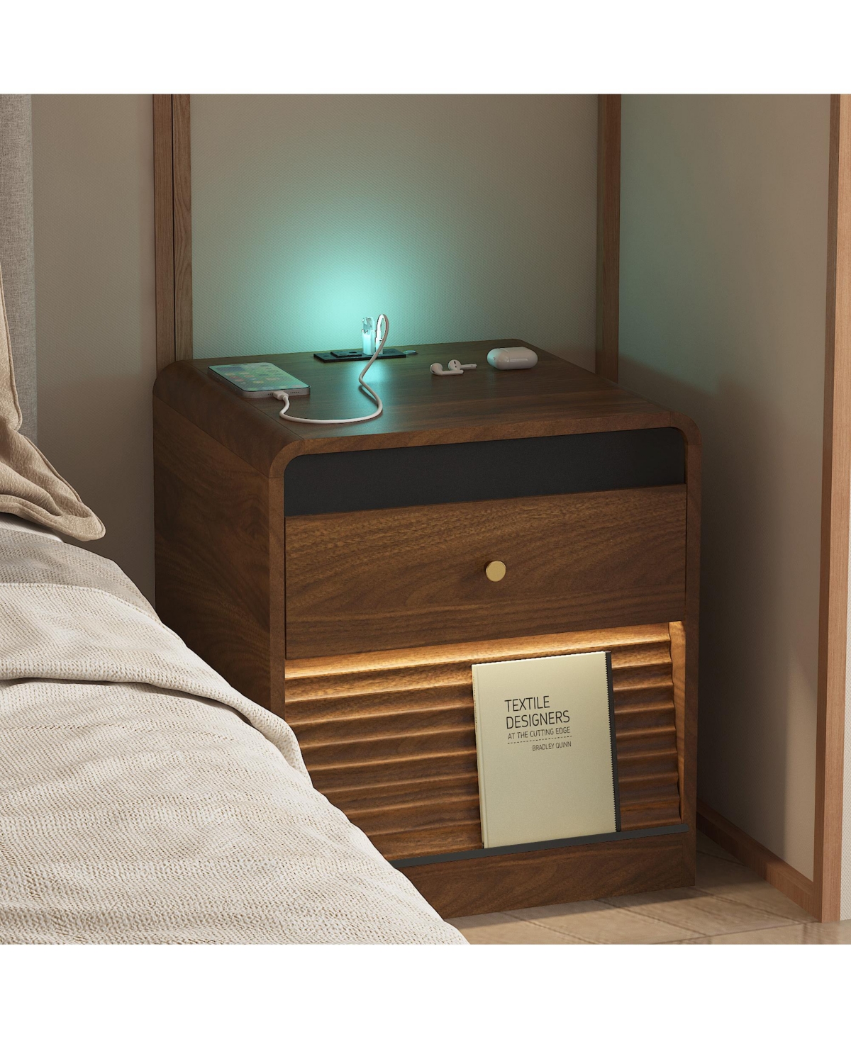 Click here for Clihome Modern Nightstand with Storage Cabinet  Be... prices