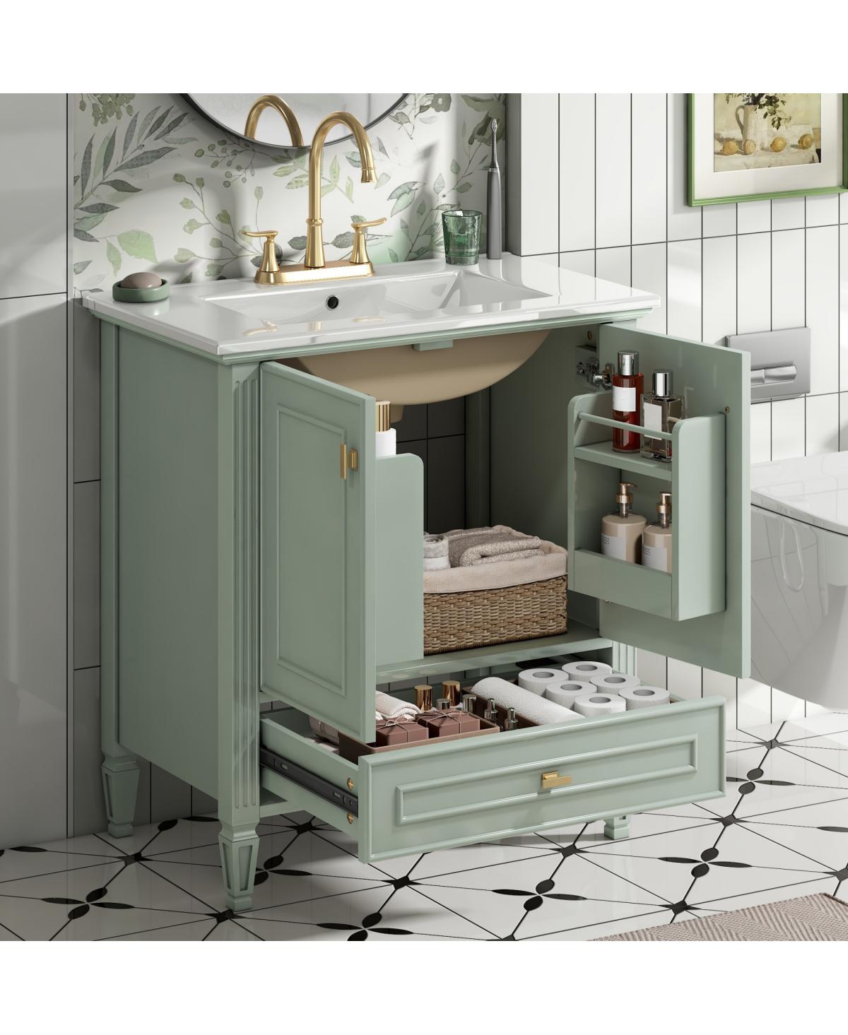 Click here for Sillysis 30 Inch Retro Bathroom Vanity with Cerami... prices