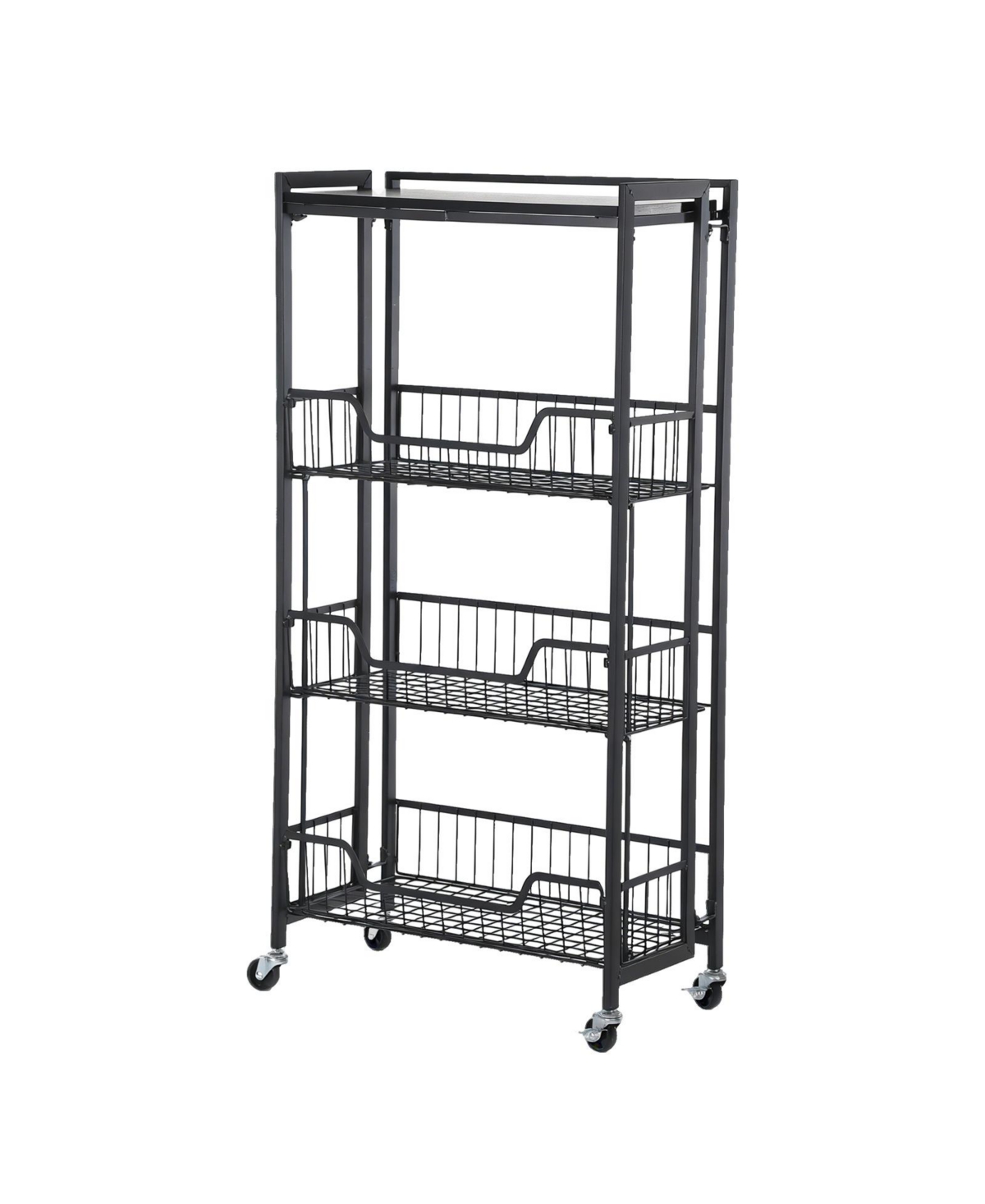 Click here for homfan 3 Tier Bar Cart  20 Inch Rolling Utility Ca... prices