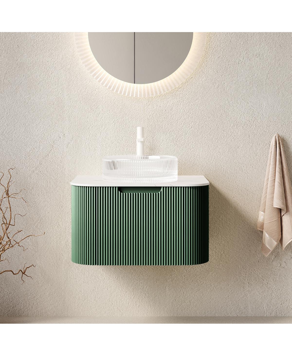 Click here for Sillysis Wall-Mounted Bathroom Vanity with Crystal... prices