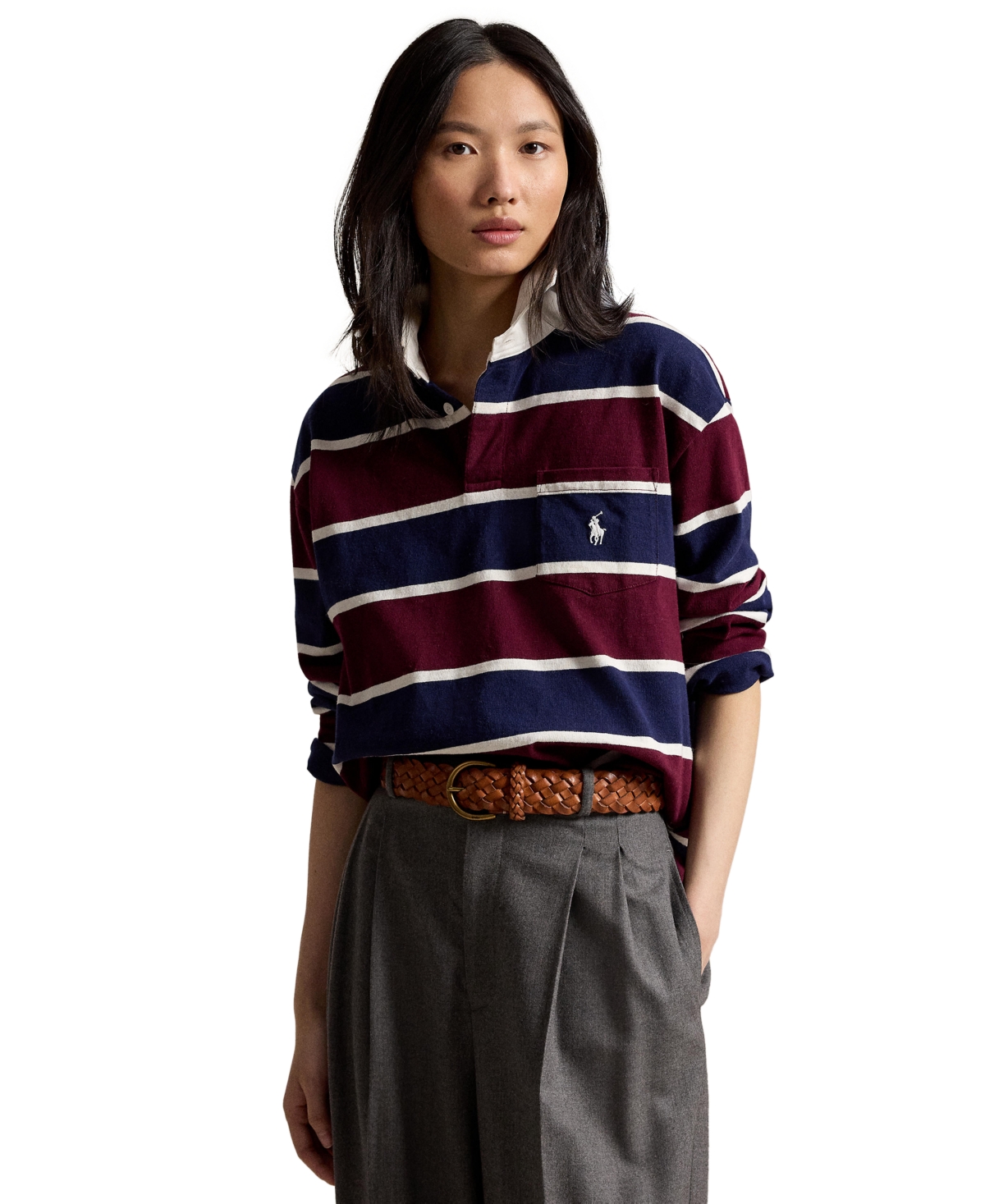 Click here for Polo Ralph Lauren Womens Oversized Cotton Rugby Sh... prices
