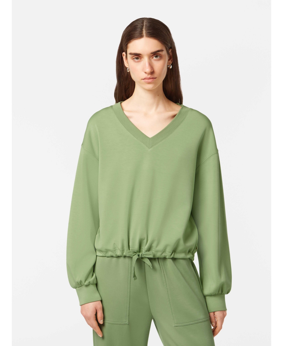 Click here for Scotch & Soda Womens V-Neck Modal Sweatshirt - Pis... prices