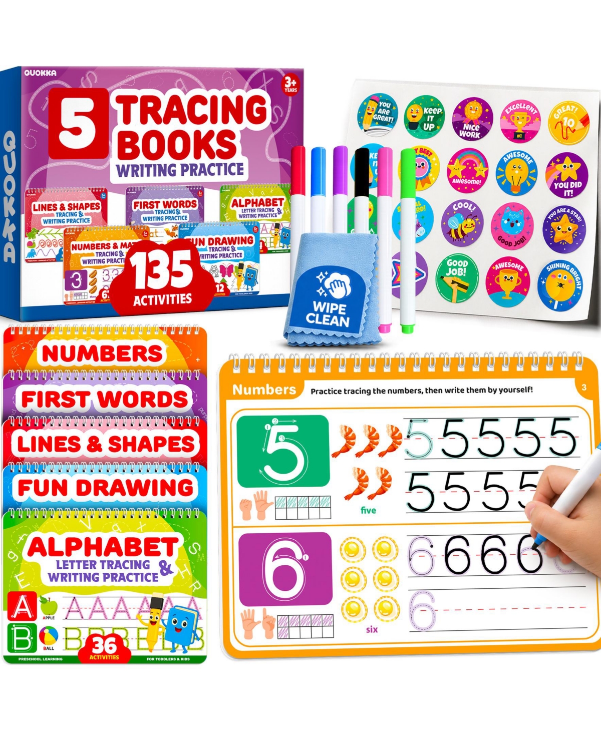 Click here for Quokka Tracing Books for Kids Ages 3-5 - Dry Erase... prices