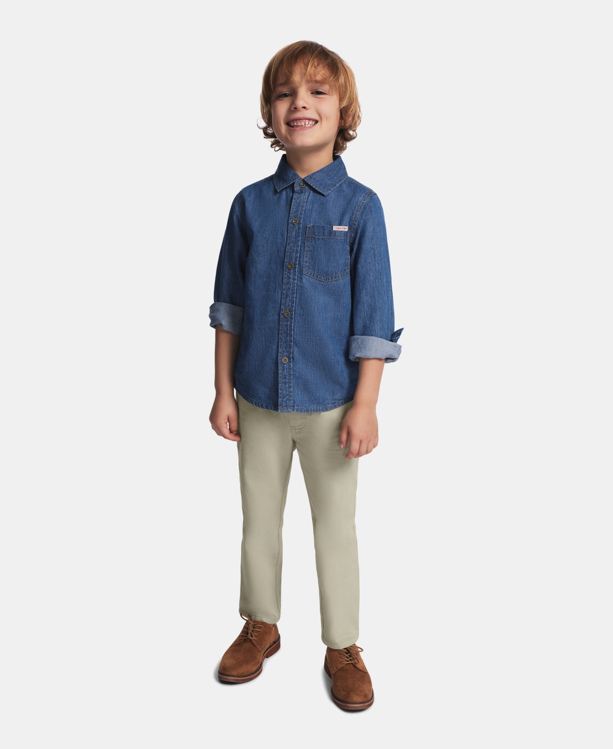Click here for Calvin Klein Boys 2T-7 Long-Sleeve Shirt and Pants... prices