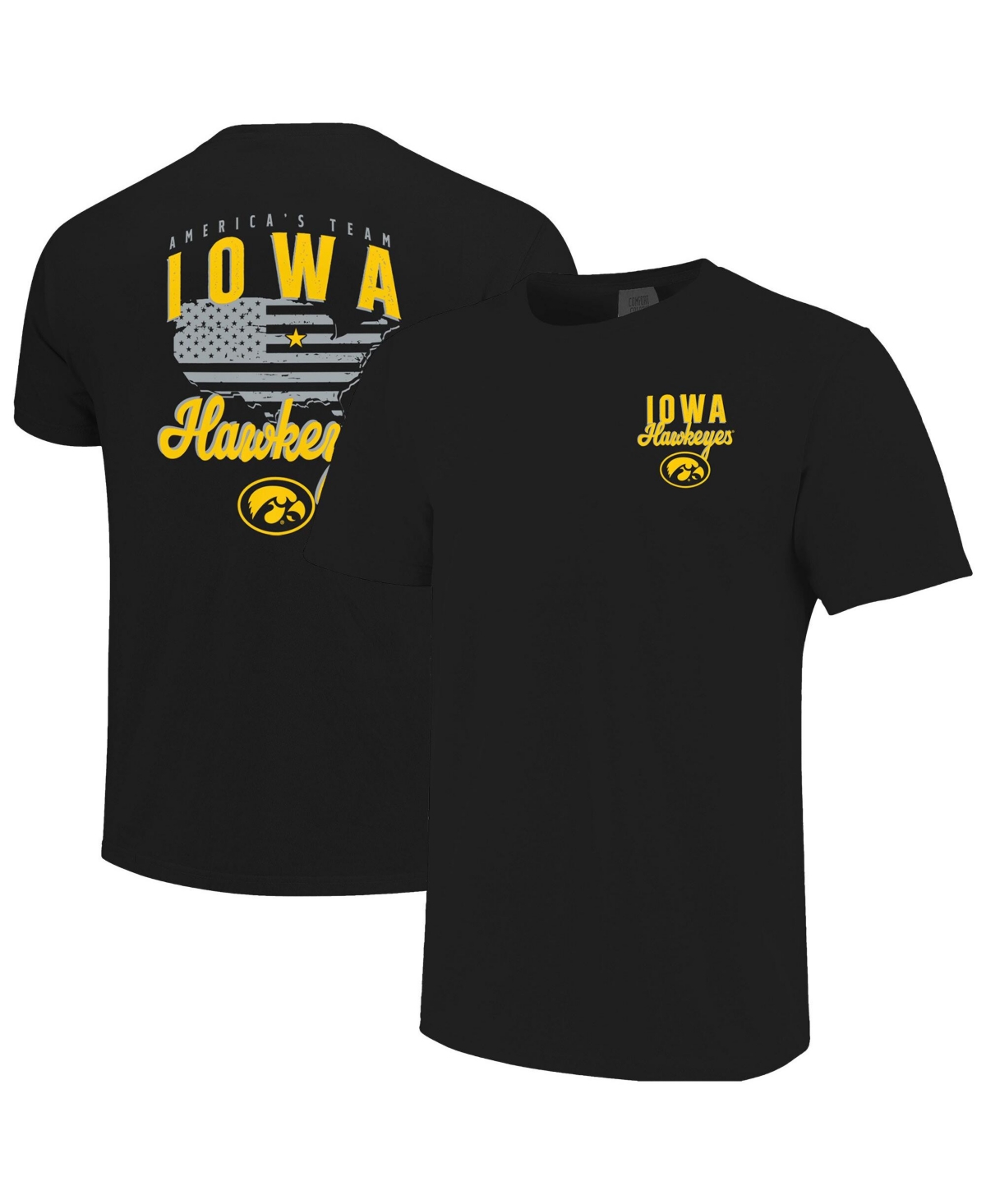Click here for Image One Mens Black Iowa Hawkeyes Americas Team T... prices