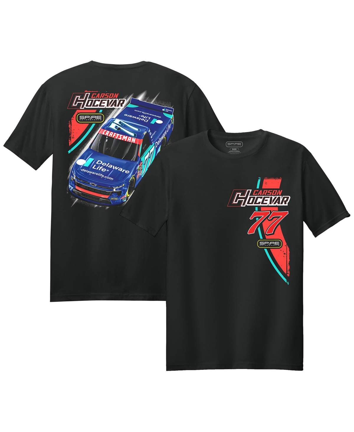 Click here for Spire Motorsports Mens Black Carson Hocevar 77 Del... prices