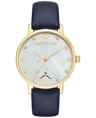 kate spade new york Women's Metro Zodiac Sagittarius Blue Leather Strap ...