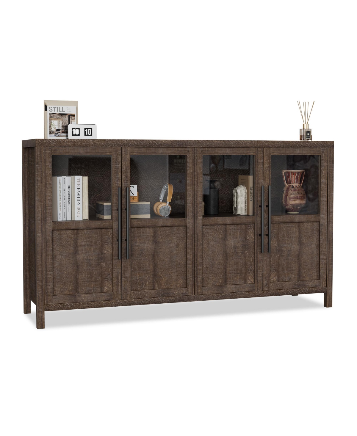 Click here for homfan Buffet Cabinet with Glass Doors and Storage... prices