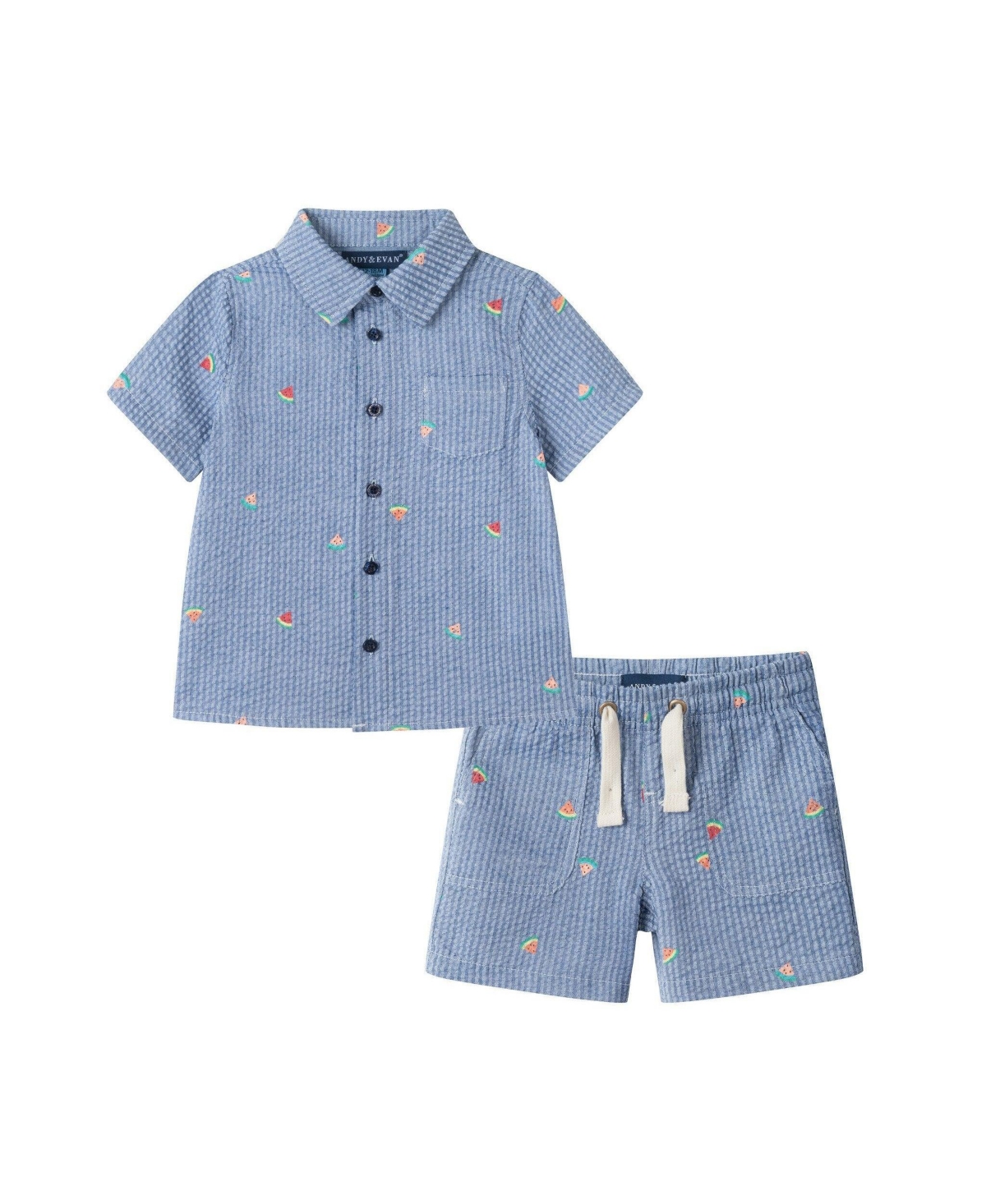 Click here for Andy & Evan Boys 9-12M  18-24M Watermelon Stripe B... prices