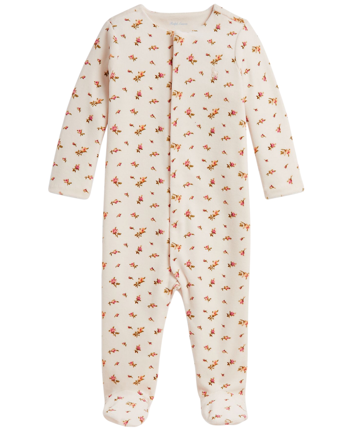 Click here for Polo Ralph Lauren Baby Girls Floral Velour Footed... prices