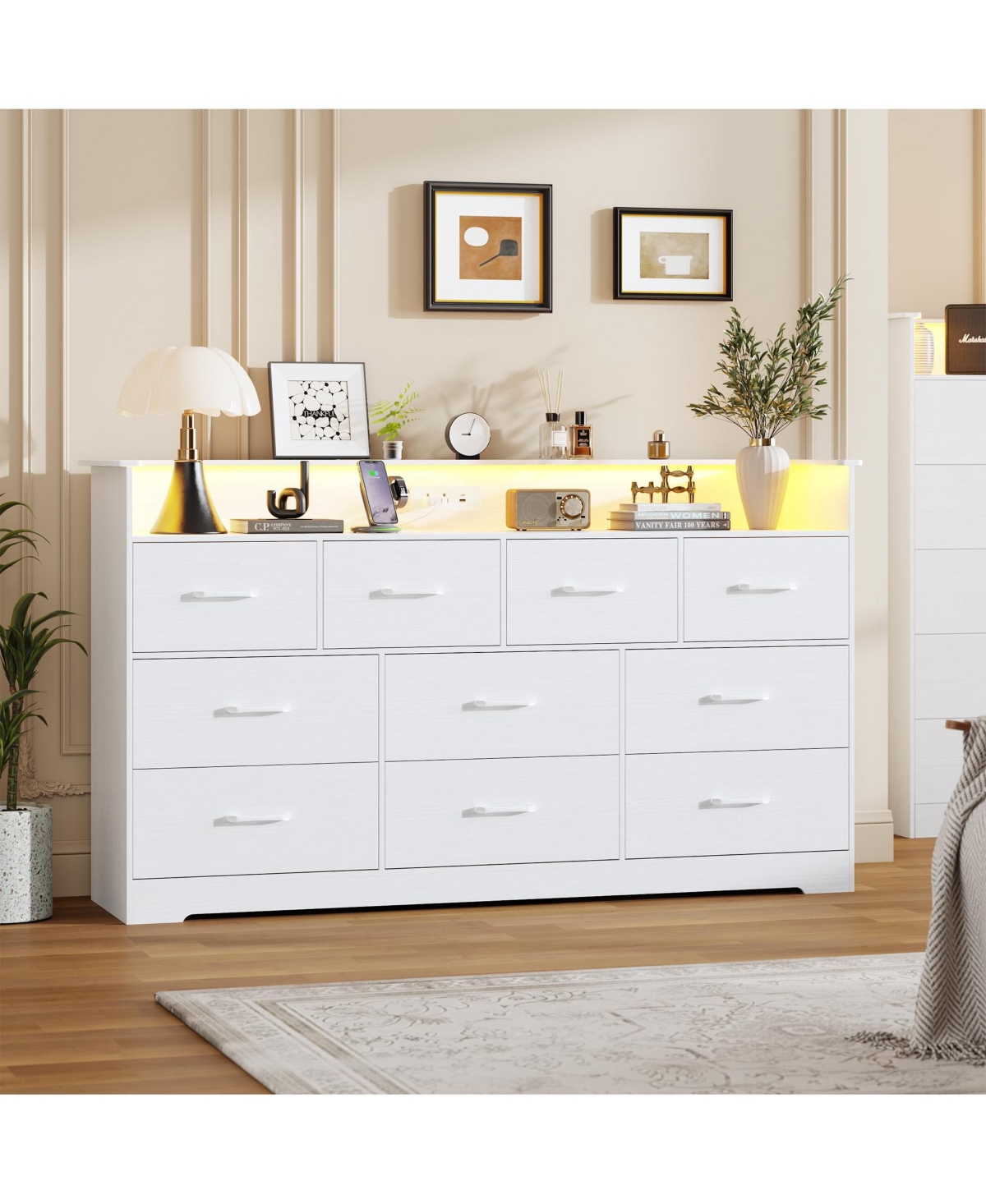 Click here for homfan 10 Drawer Dresser Bedroom  65 Wide Chest wi... prices