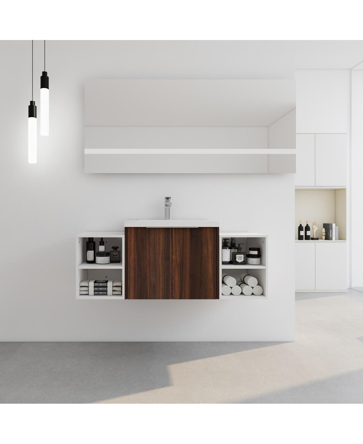 Click here for Sillysis 47.6 Inch Wall Mounted Bathroom Vanity wi... prices