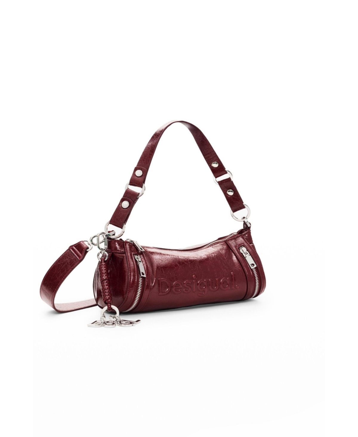 Click here for Desigual Womens Medium Faux Leather Bag - Burgundy prices