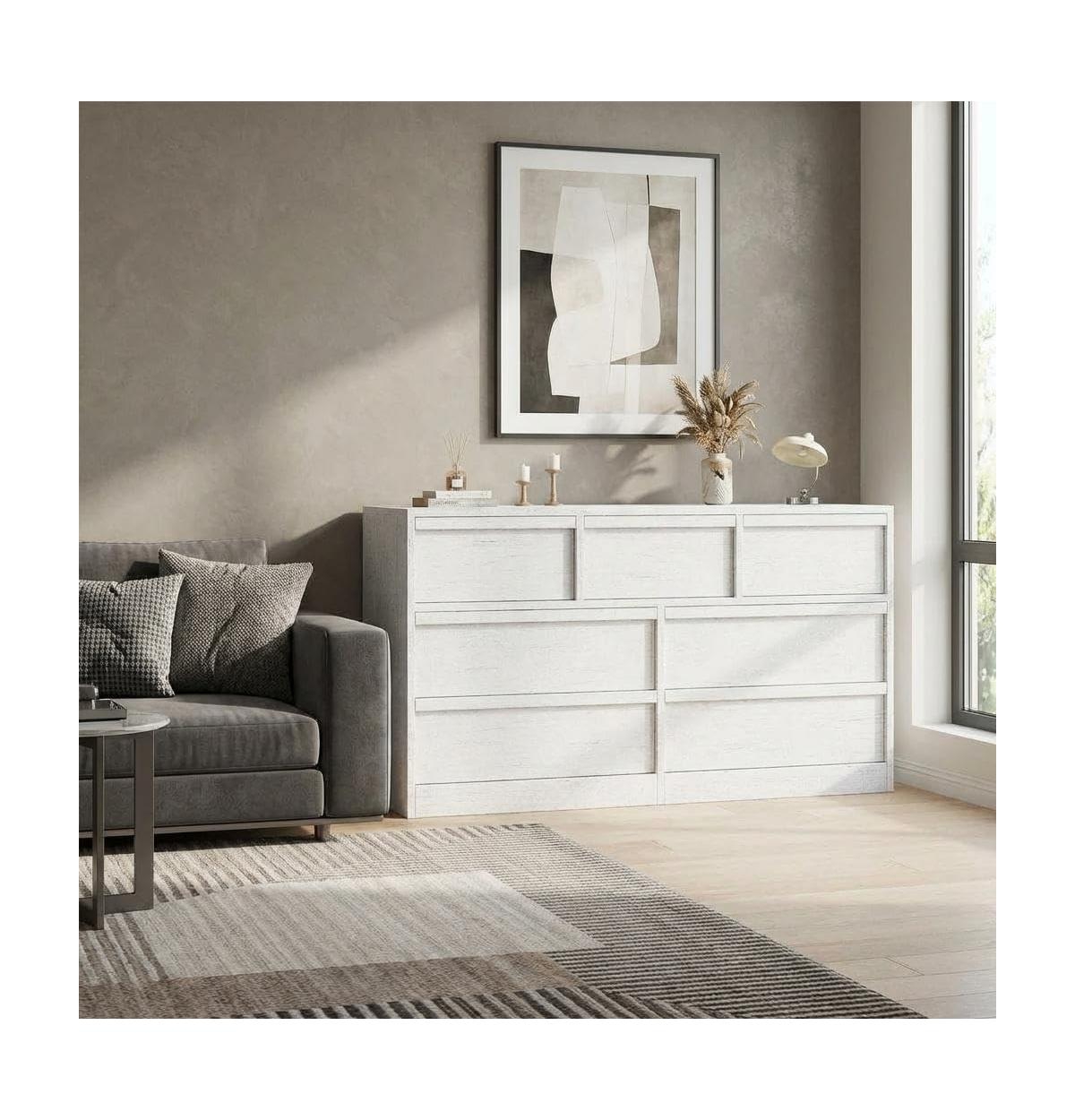 Click here for homfan 7-Drawer Wooden Storage Cabinet Wide Chest... prices