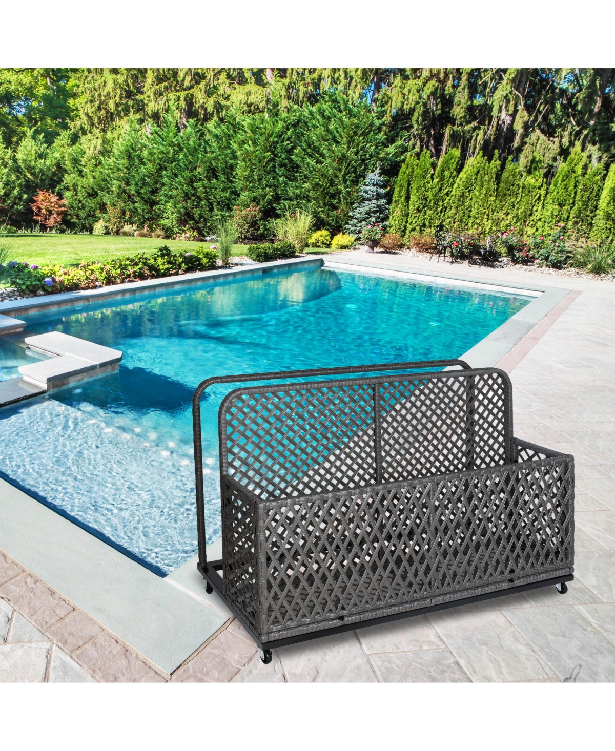 Click here for homfan Pe Rattan Poolside Float Storage  Outdoor P... prices
