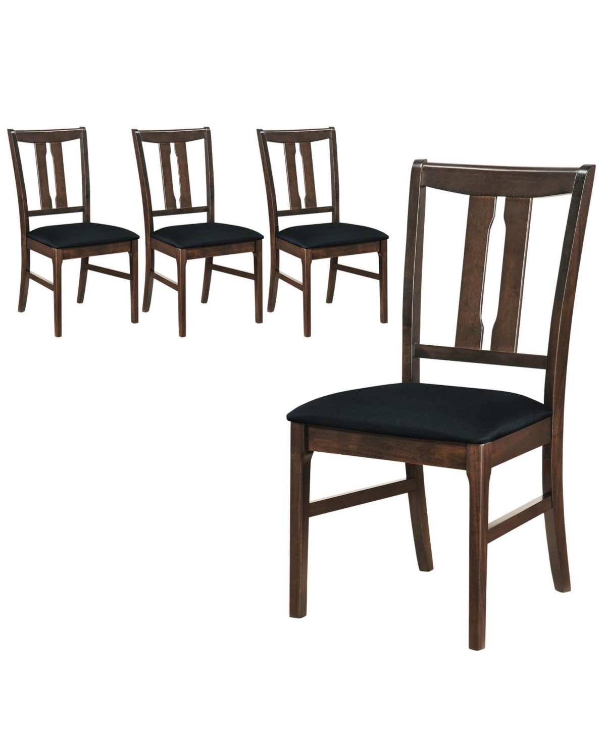 Click here for Costway Wooden Dining Chairs Fabric Upholstered Ki... prices