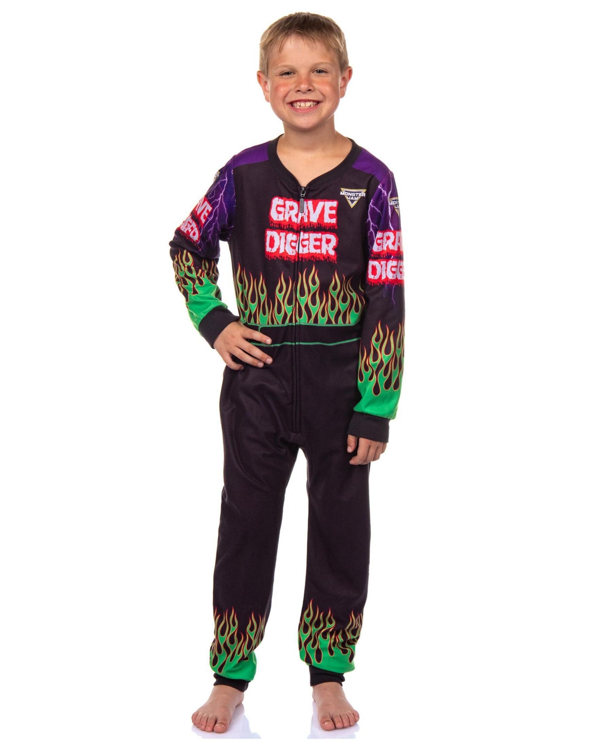 Click here for Monster Jam Grave Digger Boys Union Suit Kids Flee... prices