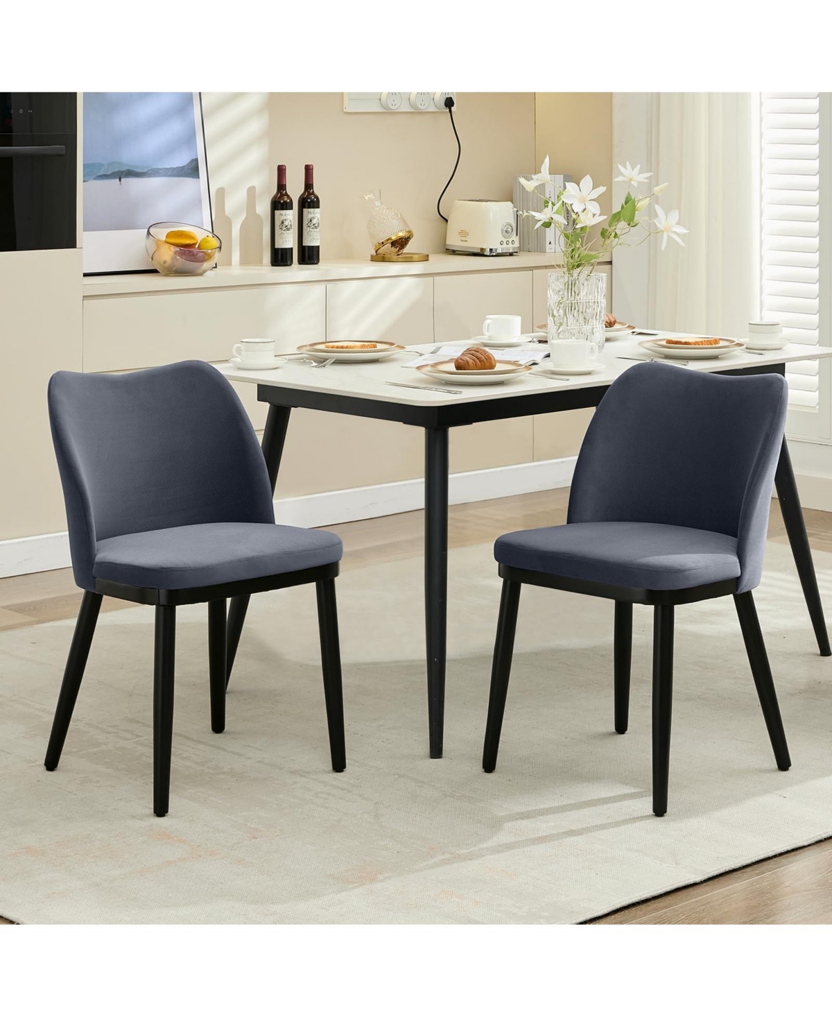 Click here for gaomon Set of 2 Upholstered Fabric Dining Side Cha... prices