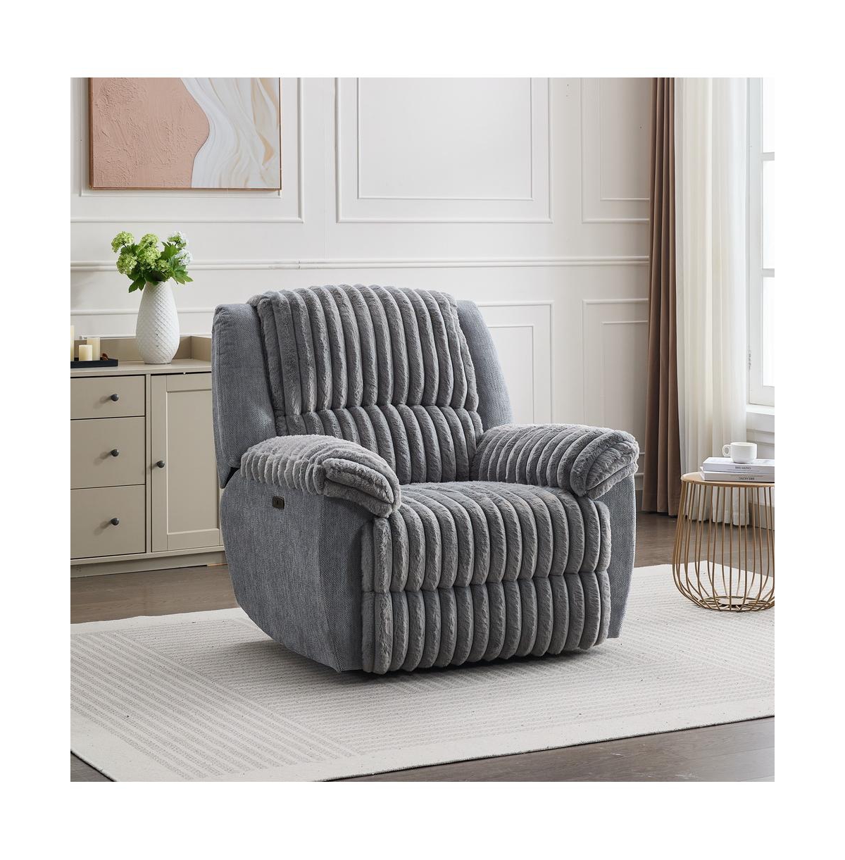 Click here for Clihome Power Recliner Chair Fabric Two Tones - Gr... prices