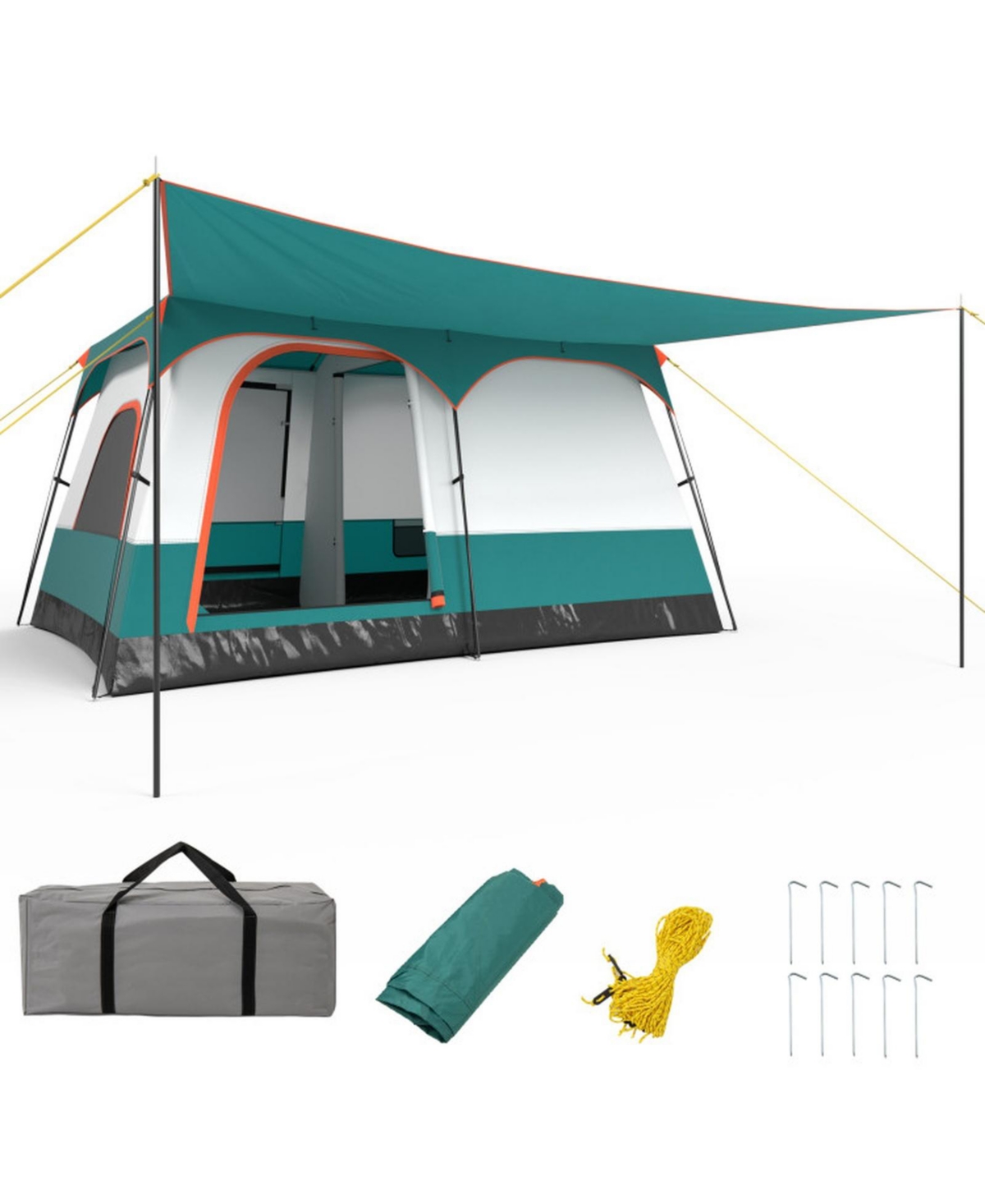 Click here for Gouun 6 to 8 Person Camping Tent with Double Rooms... prices