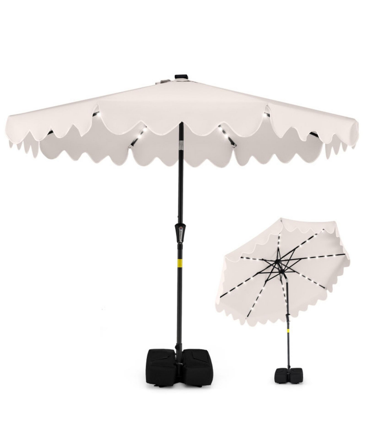 Click here for Gouun 9 Feet Outdoor Patio Umbrella with Solar Led... prices
