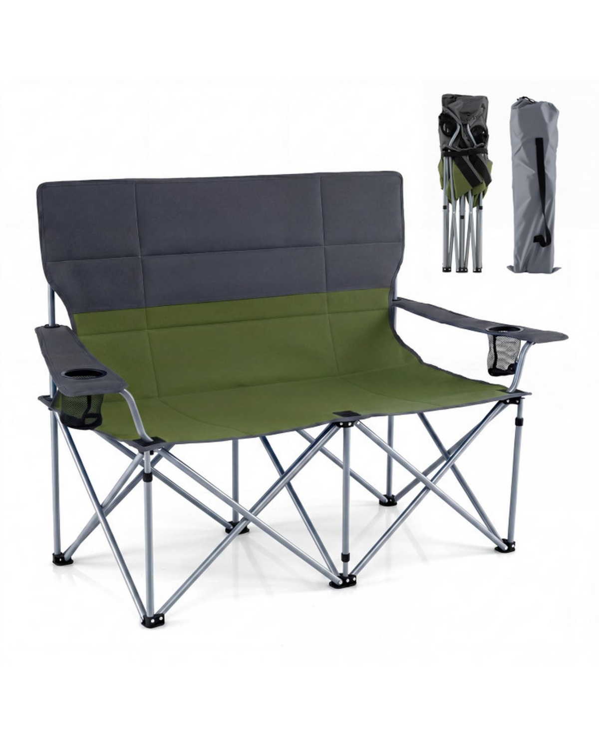 Click here for Sugift Double Camping Chair with Carry Bag and Cup... prices