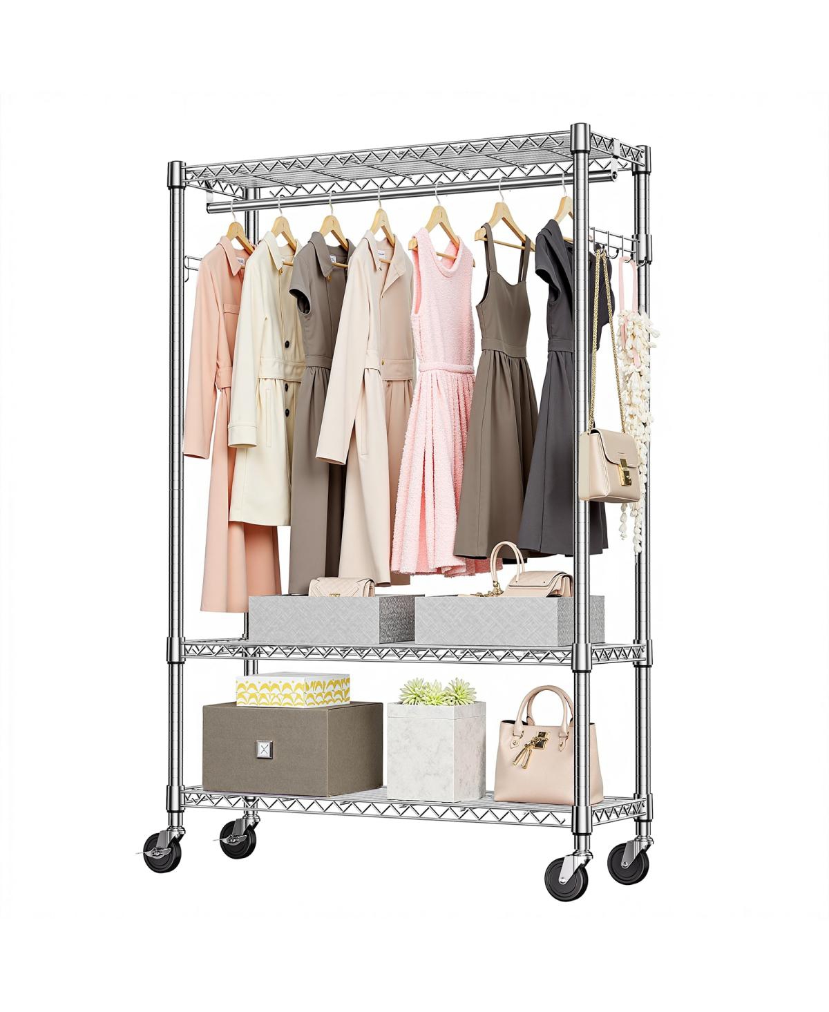 Click here for Streamdale Furniture Heavy Duty Rolling Garment Ra... prices