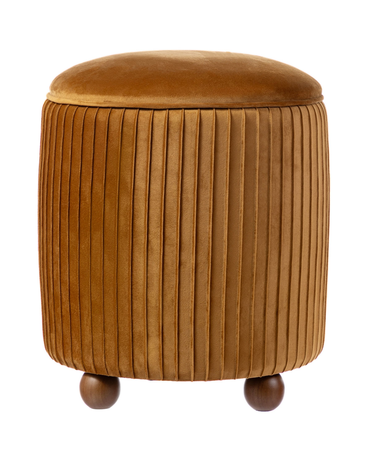 Click here for Glitzhome Modern 19 Pleated Velvet Upholstered Sto... prices