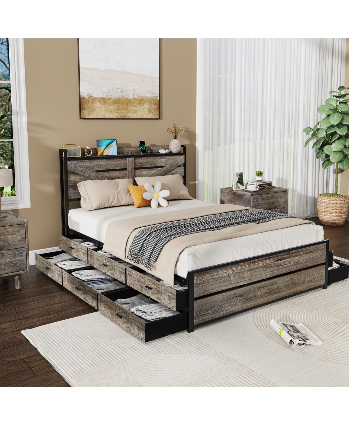 Click here for Streamdale Furniture Queen Bed Frame with Storage... prices