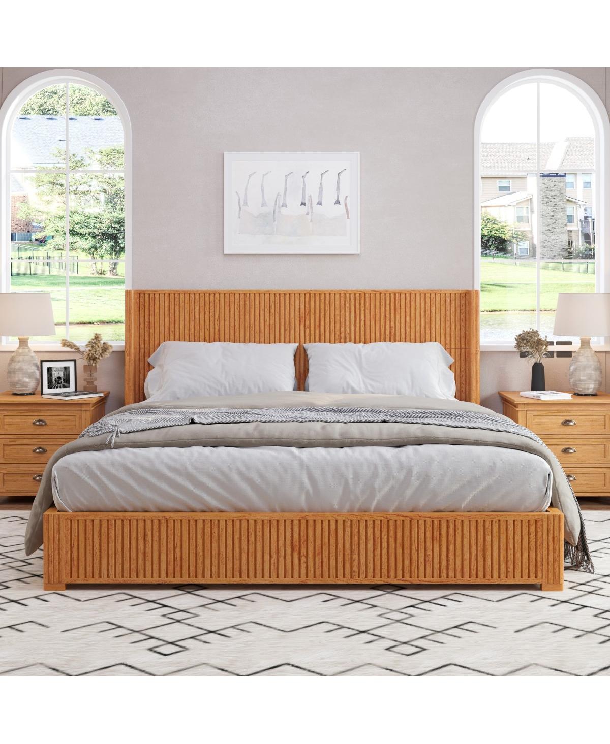 Click here for Streamdale Furniture Solid Wood King Platform Bed... prices