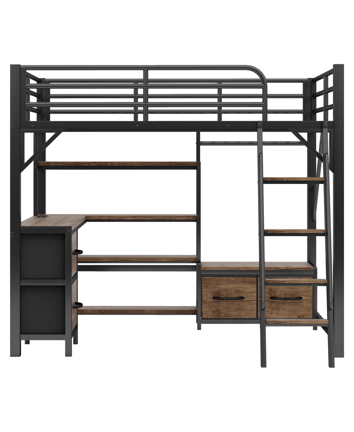 Click here for Streamdale Furniture Full Size Metal Loft Bed with... prices