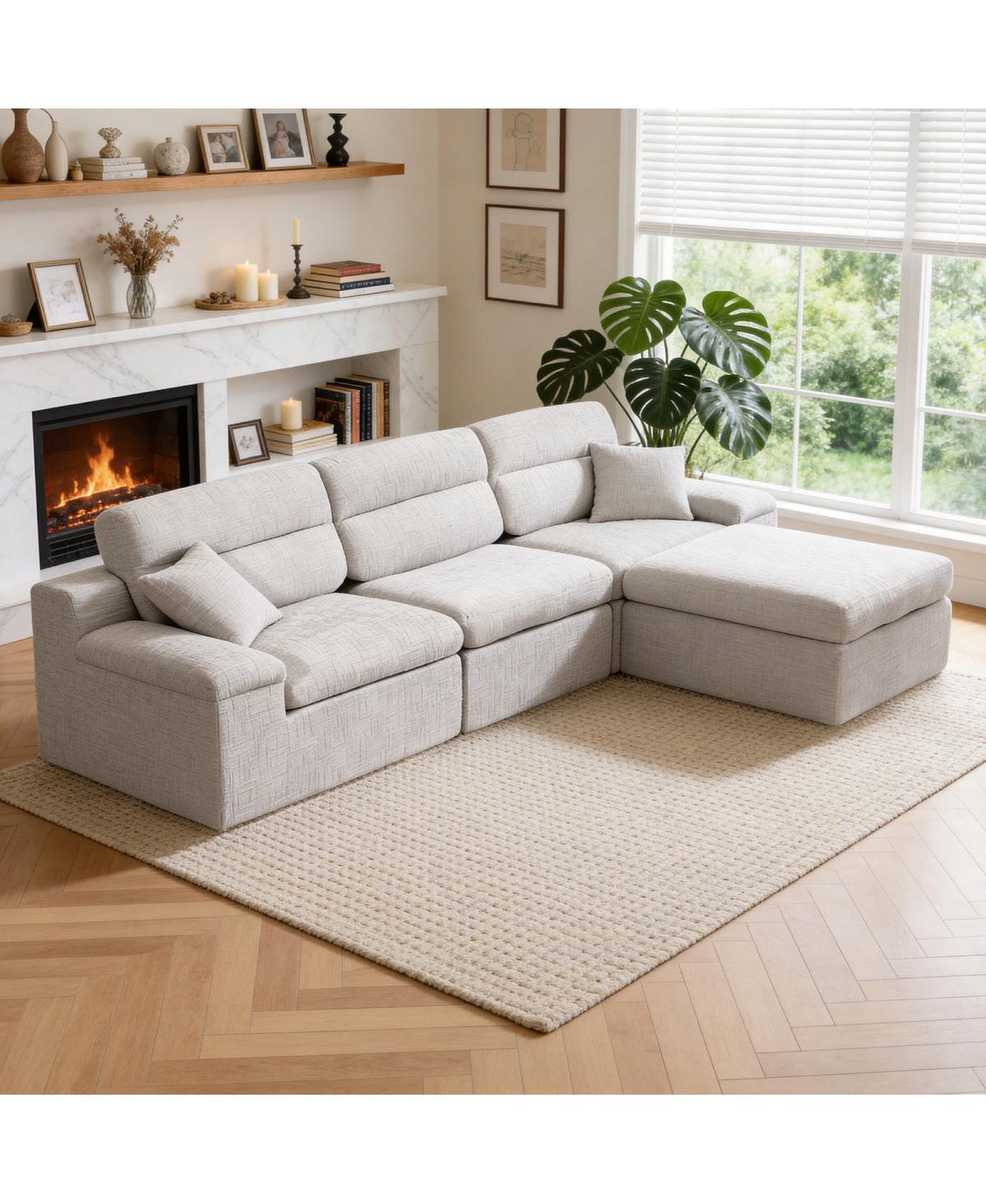 Click here for Streamdale Furniture L-Shaped Slub Chenille Corner... prices