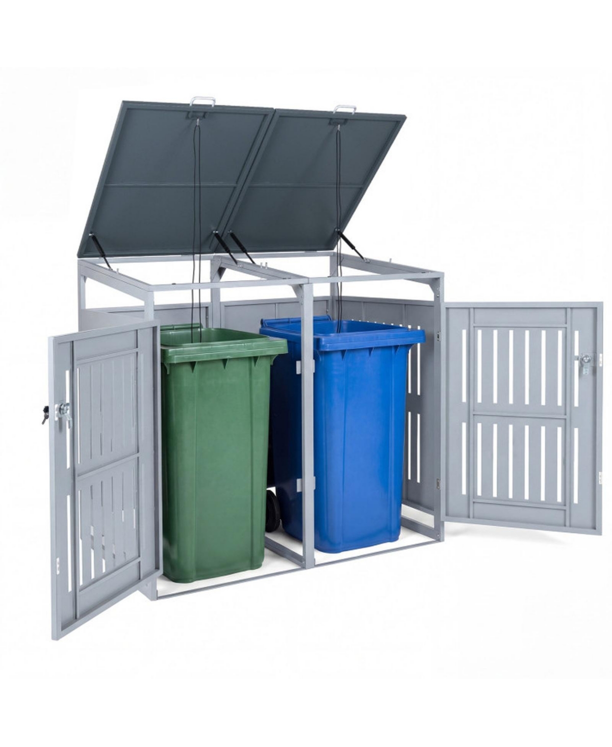 Click here for Gouun Outdoor Trash Can Storage Shed for 2 Bins wi... prices