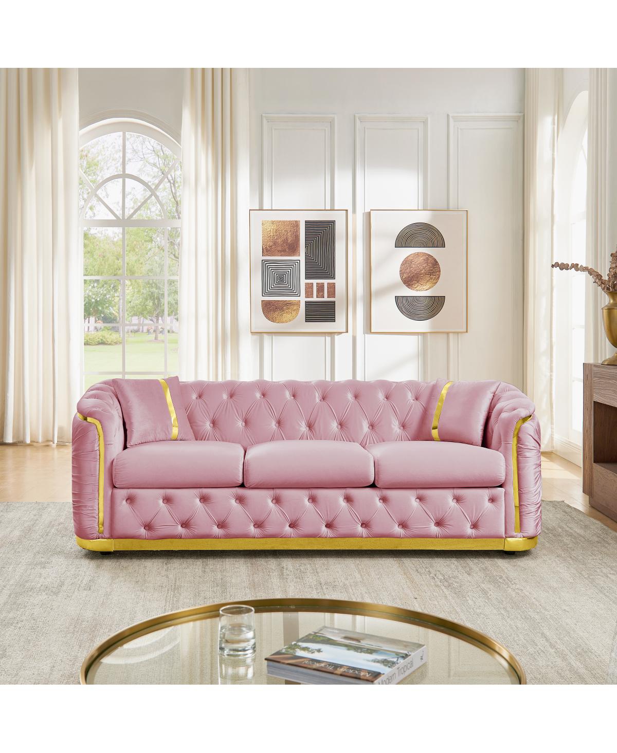 Click here for Streamdale Furniture 84.6 Mid-Century Modern Velve... prices