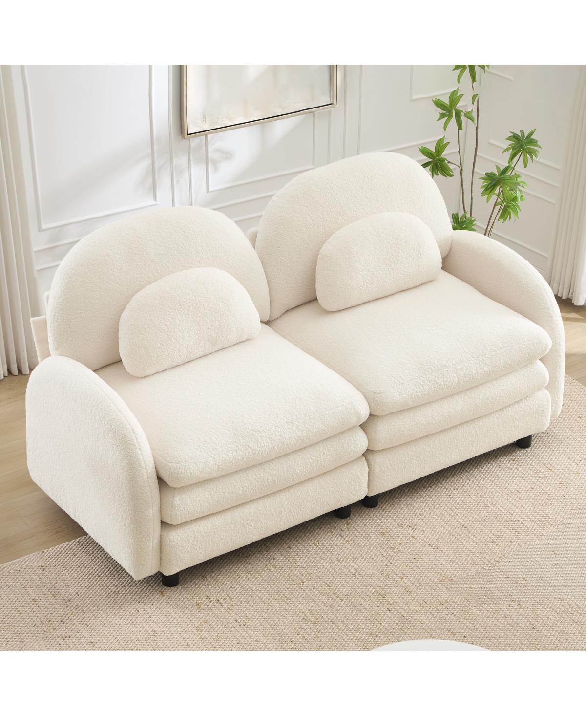 Click here for Streamdale Furniture Teddy Fabric Cloud-like 2-Sea... prices