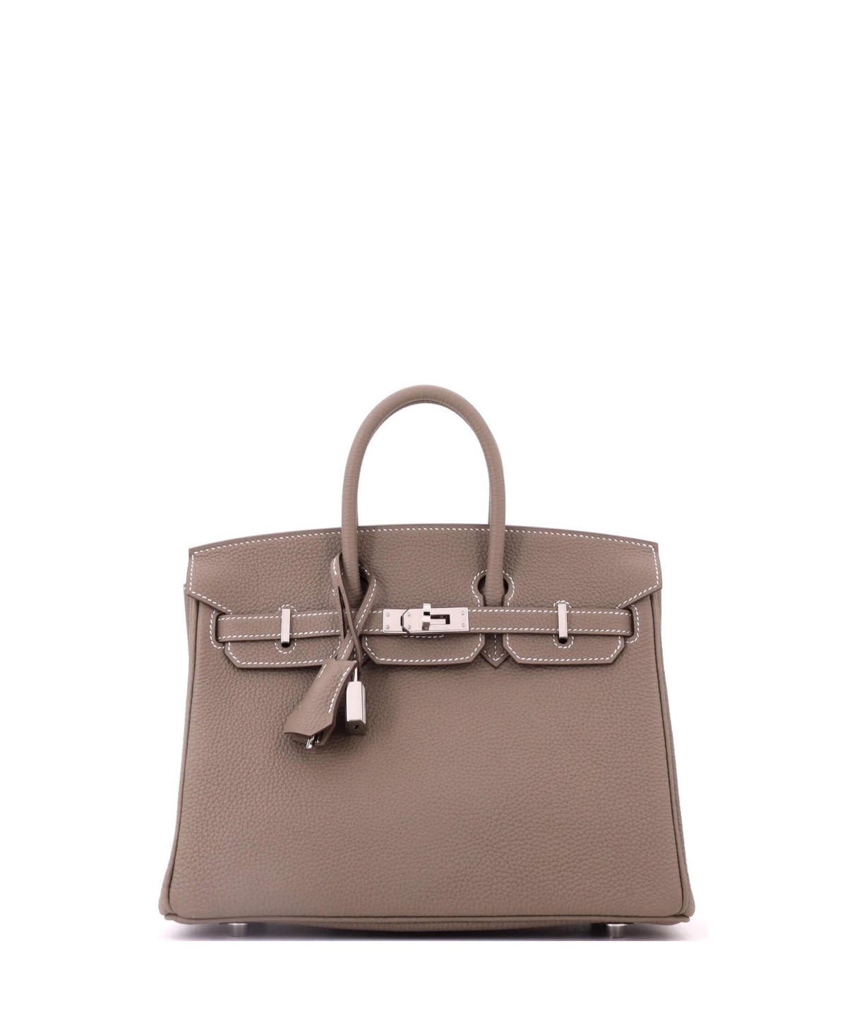 Click here for Pre-Owned HERMES Birkin 25 Handbag Grey Togo with... prices