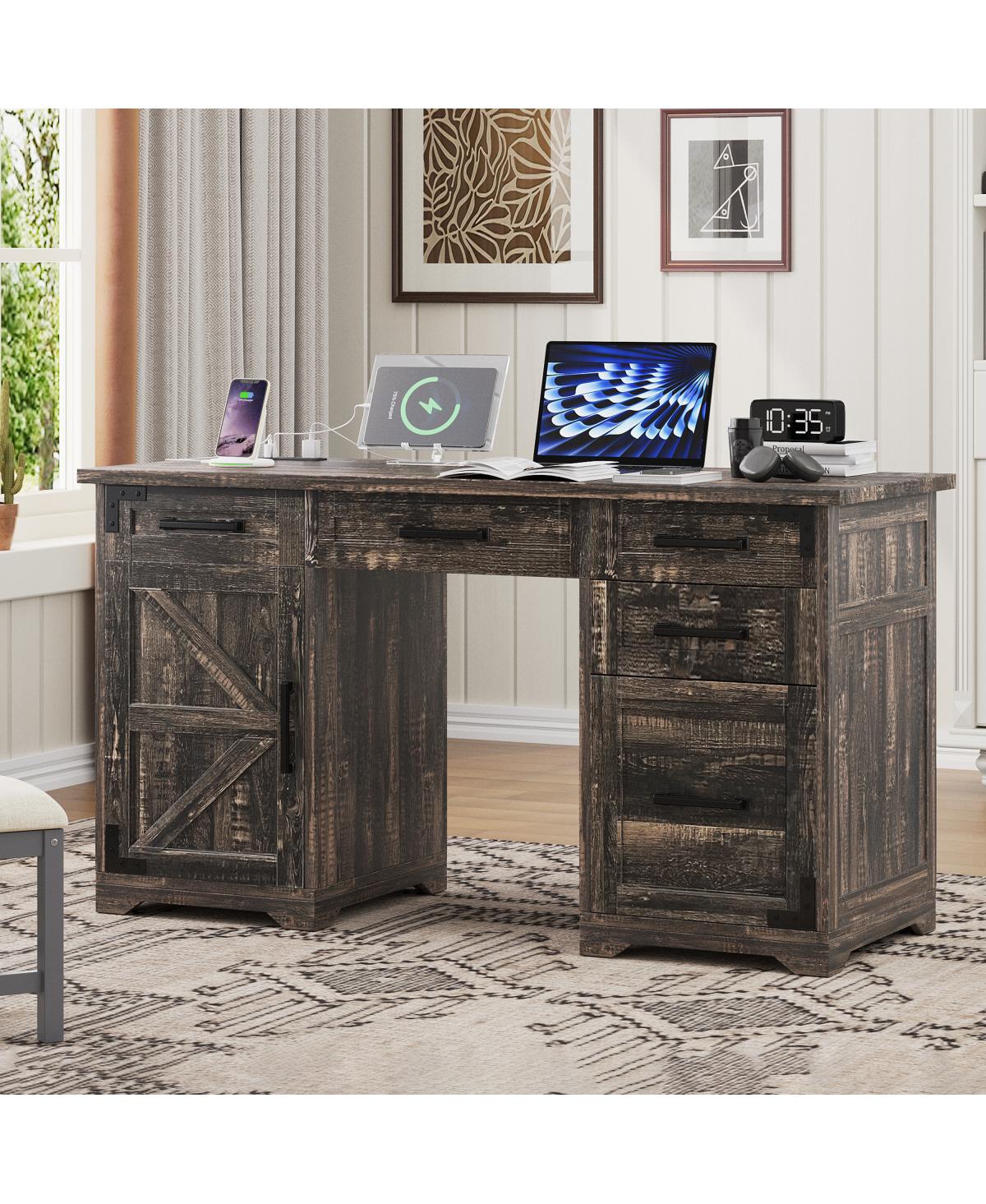 Click here for Streamdale Furniture 55 Farmhouse Executive Desk w... prices