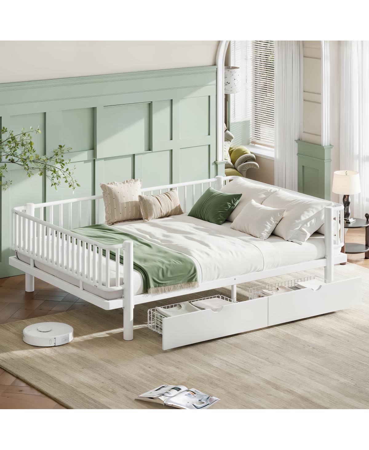 Click here for Streamdale Metal Platform Bed with Storage Drawers... prices