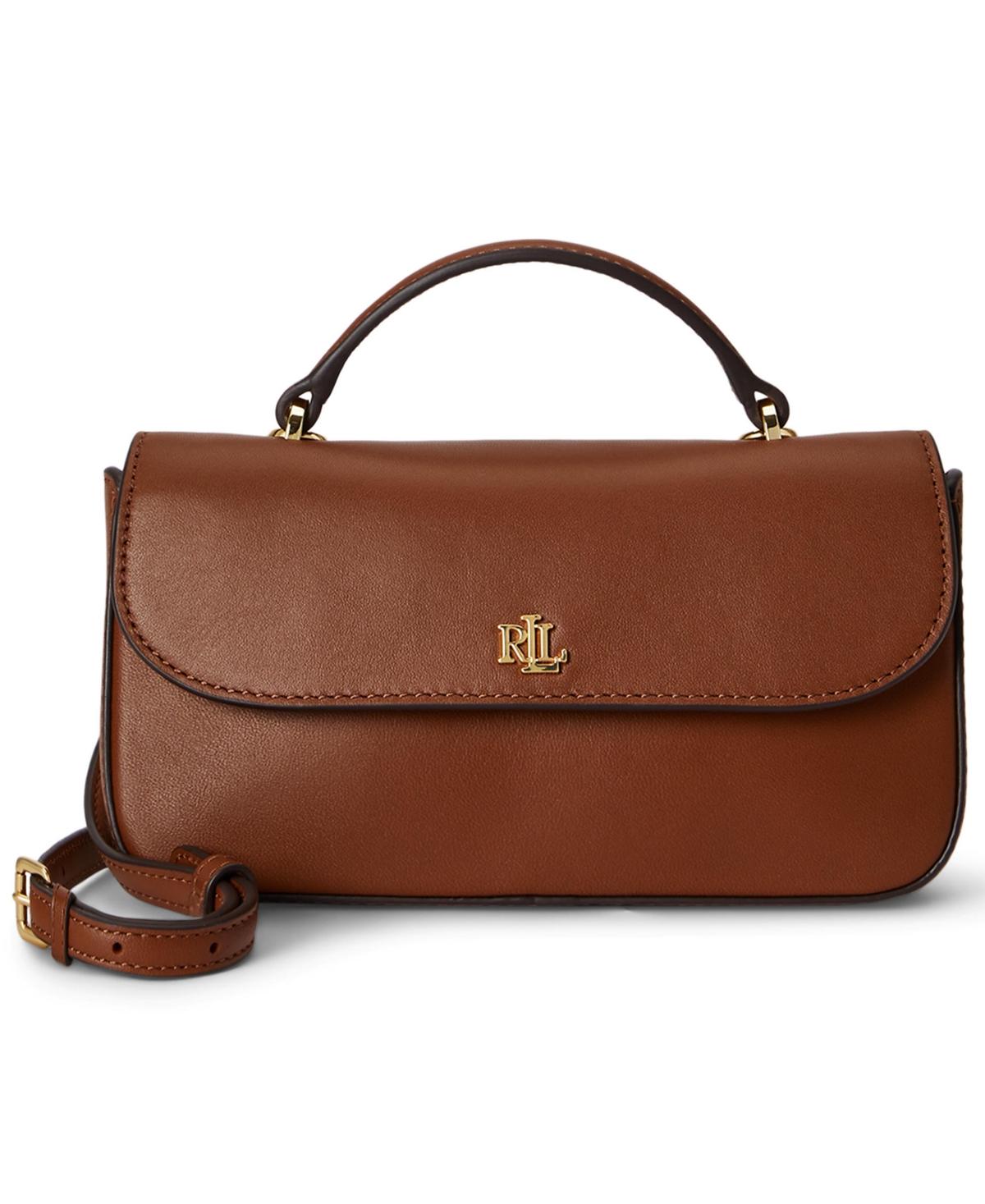 Click here for Lauren Ralph Lauren Marcy Small Smooth Leather Cro... prices
