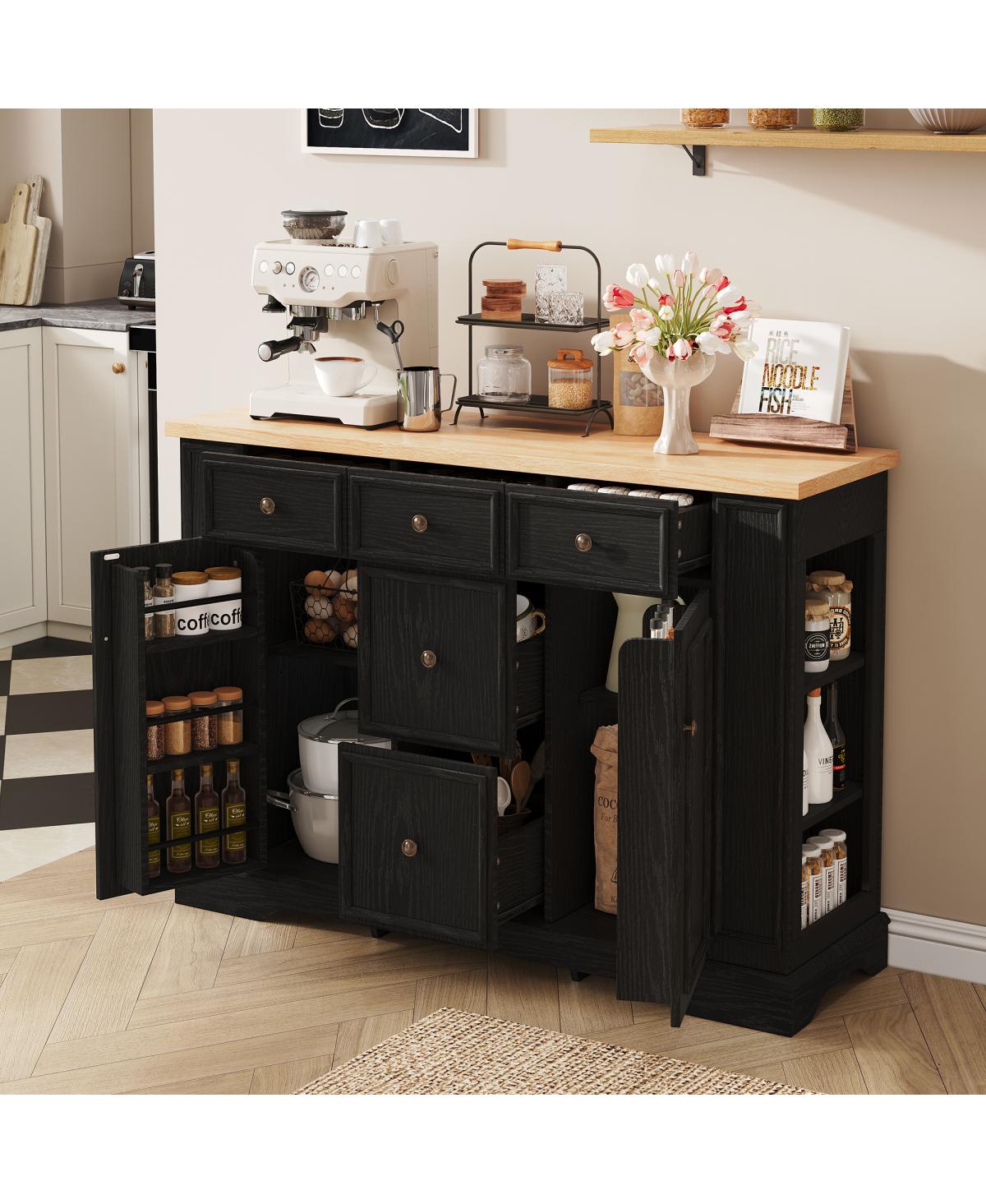 Click here for Streamdale Furniture 5-Drawer Sideboard Buffet Cab... prices