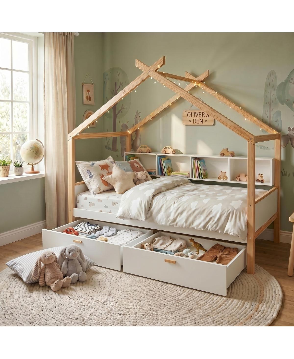 Click here for Streamdale Furniture Twin Size Wooden House Bed wi... prices