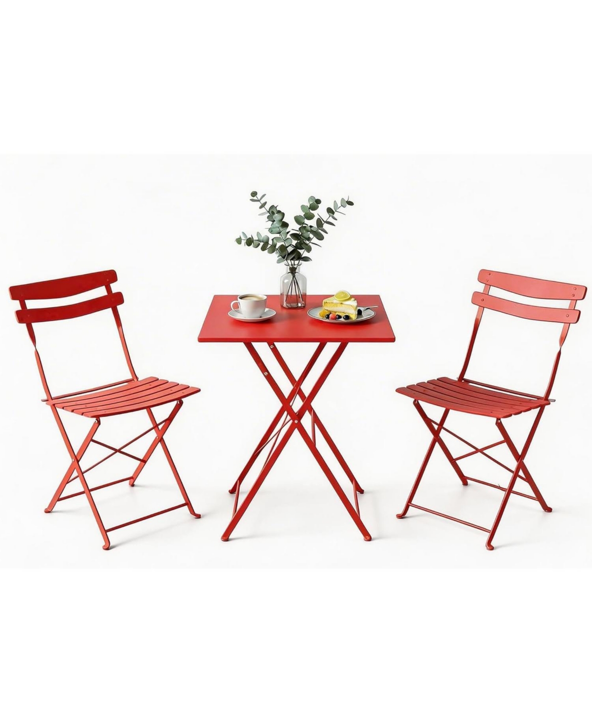 Click here for Xo 3-Piece Folding Patio Bistro Set  Metal Table a... prices