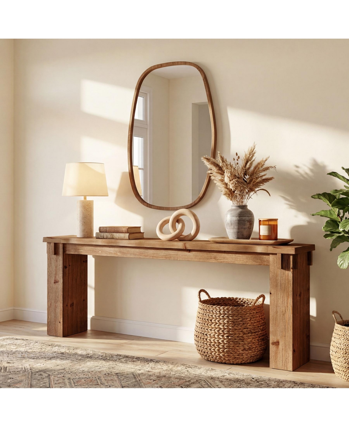 Click here for Tribesigns 78.74 Extra Long Solid Wood Console Tab... prices
