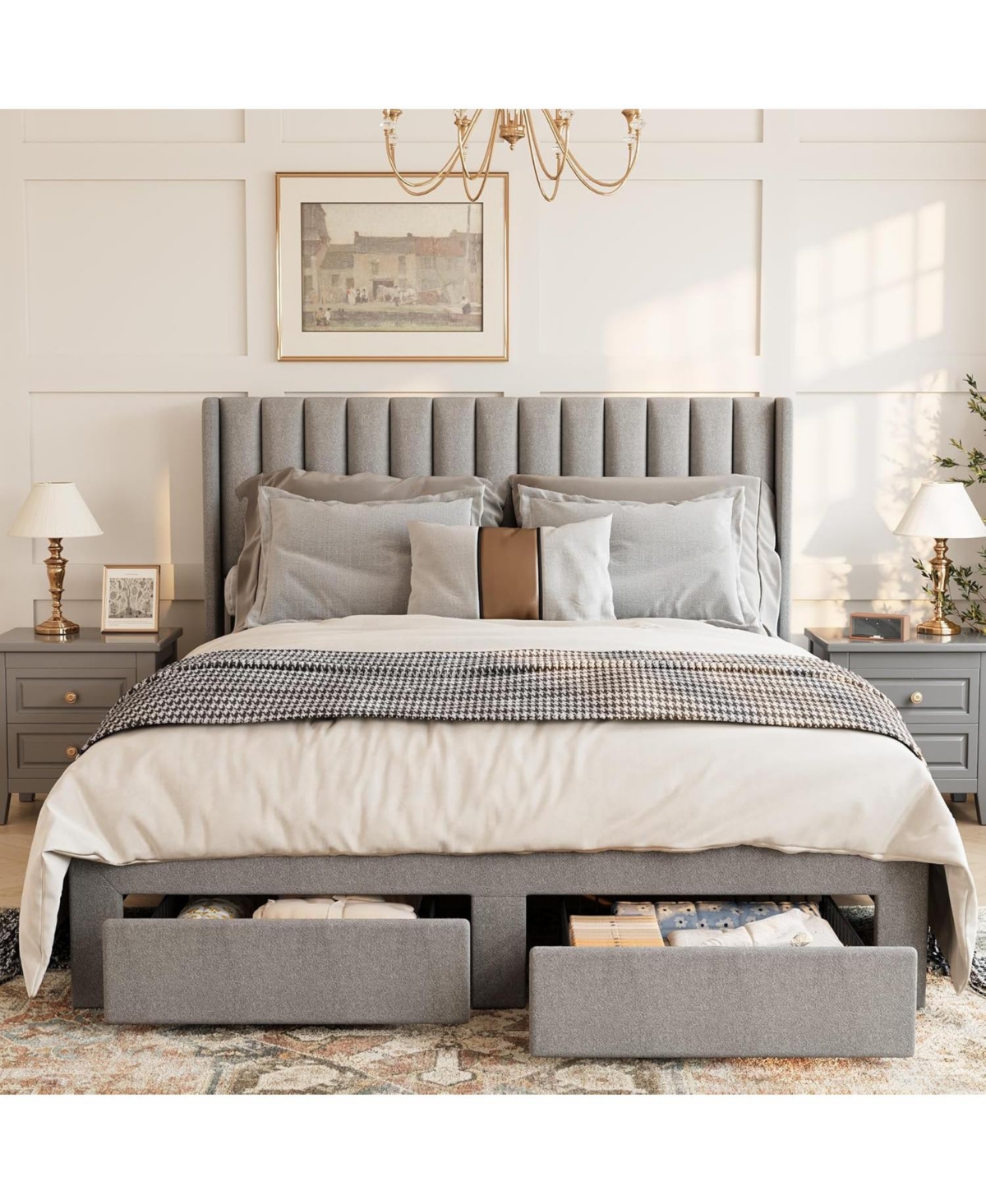 Click here for gaomon Queen Size Bed Frame  Bed Frame Upholstered... prices