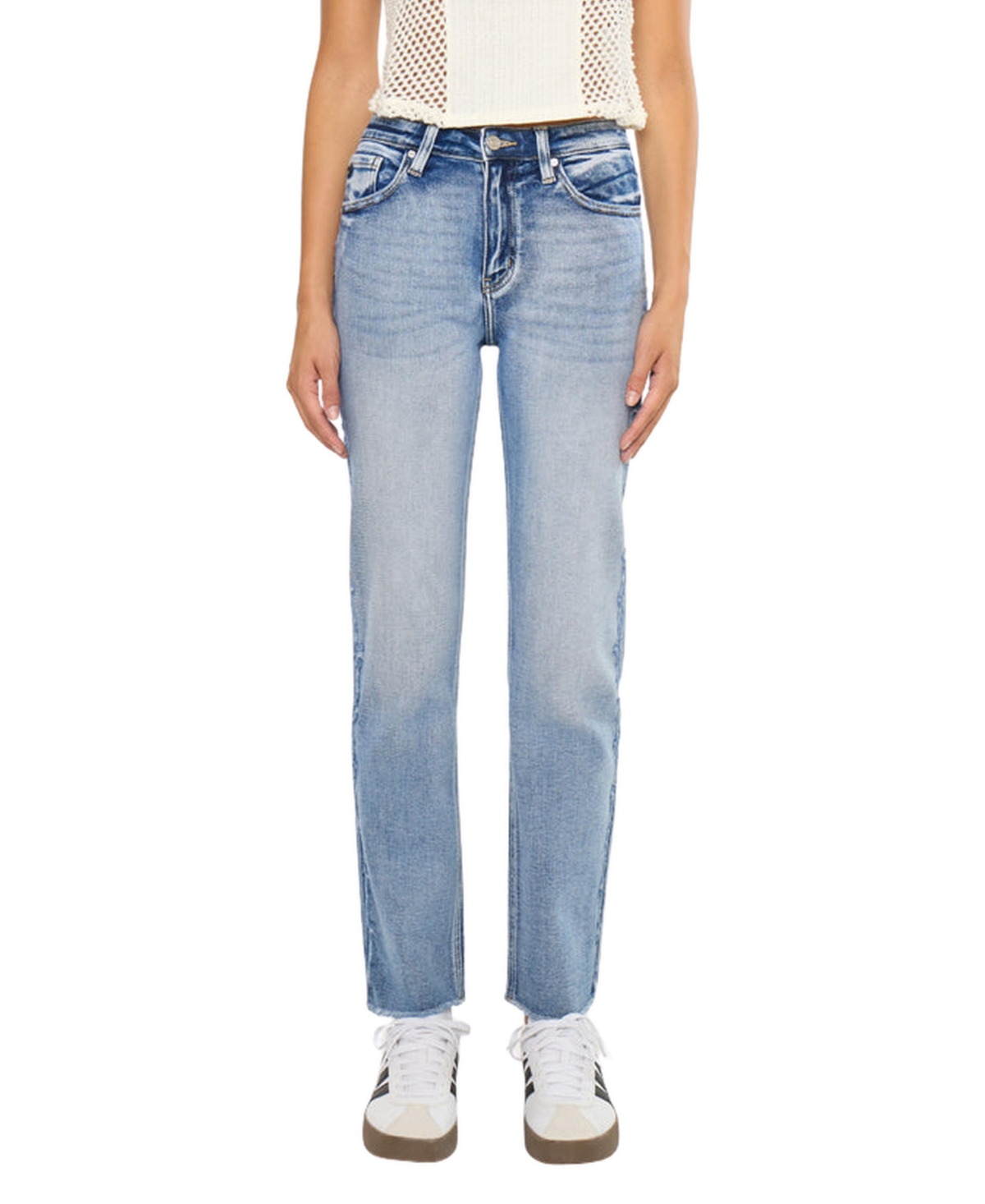 Click here for KanCan Womens Sadie High Rise Straight Jeans - Med... prices