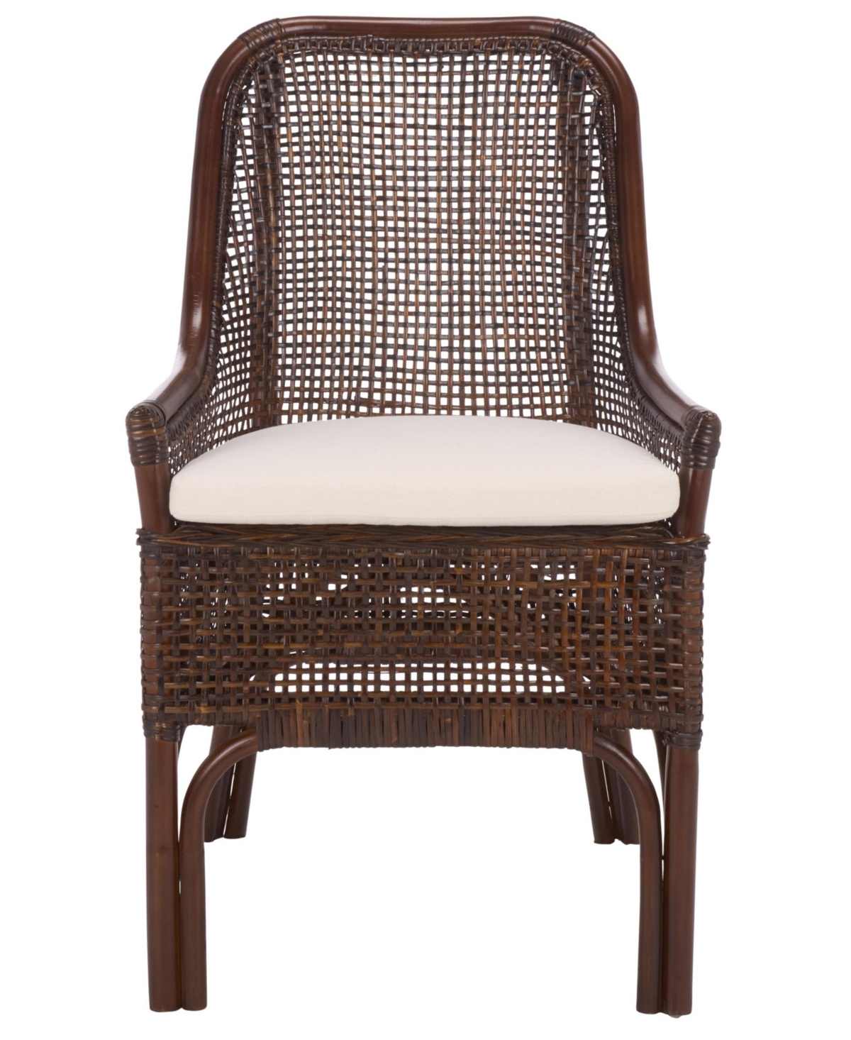 Click here for Alina Dining Chair With Cushion - Brown / white prices